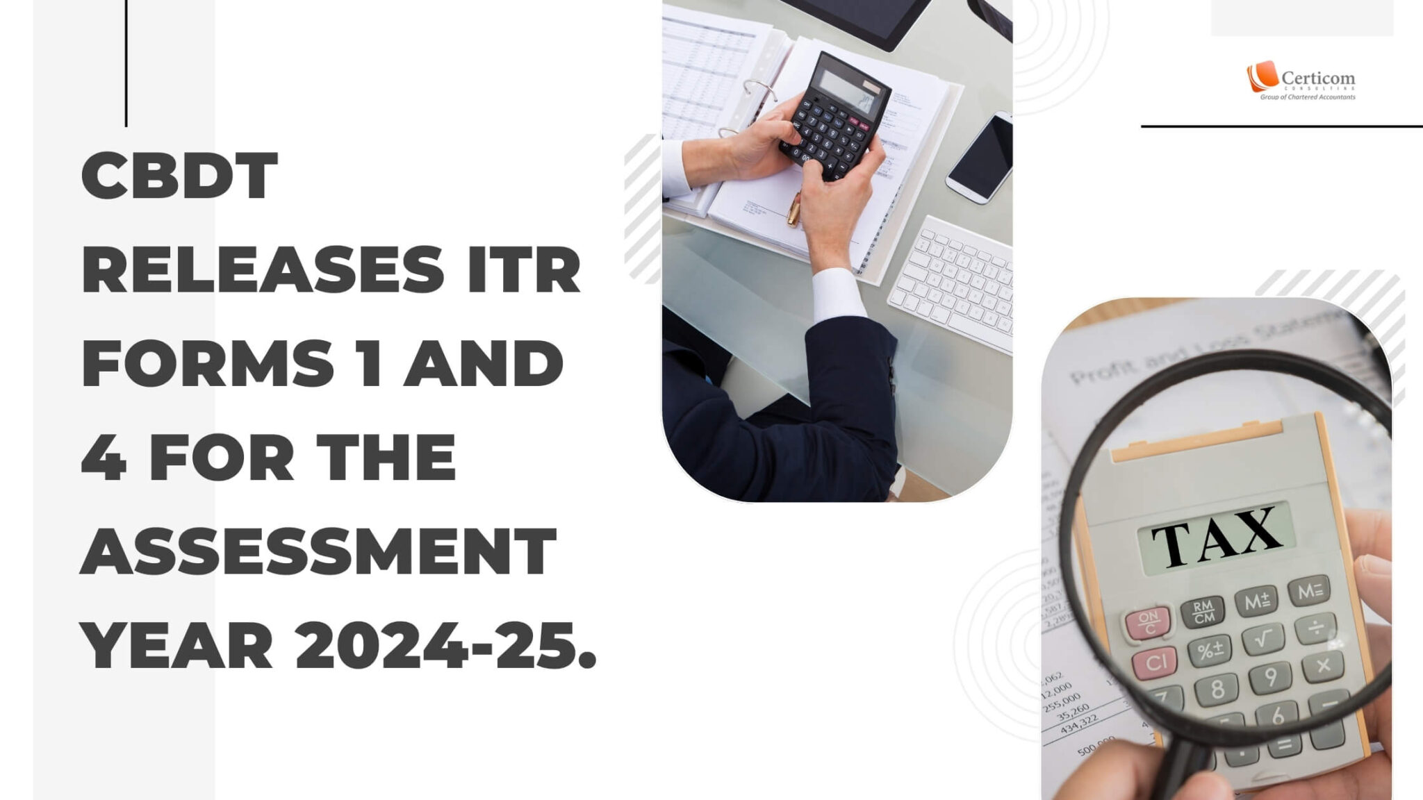 CBDT Releases ITR Forms 1 & 4 for the AY 24-25 | ITR filing