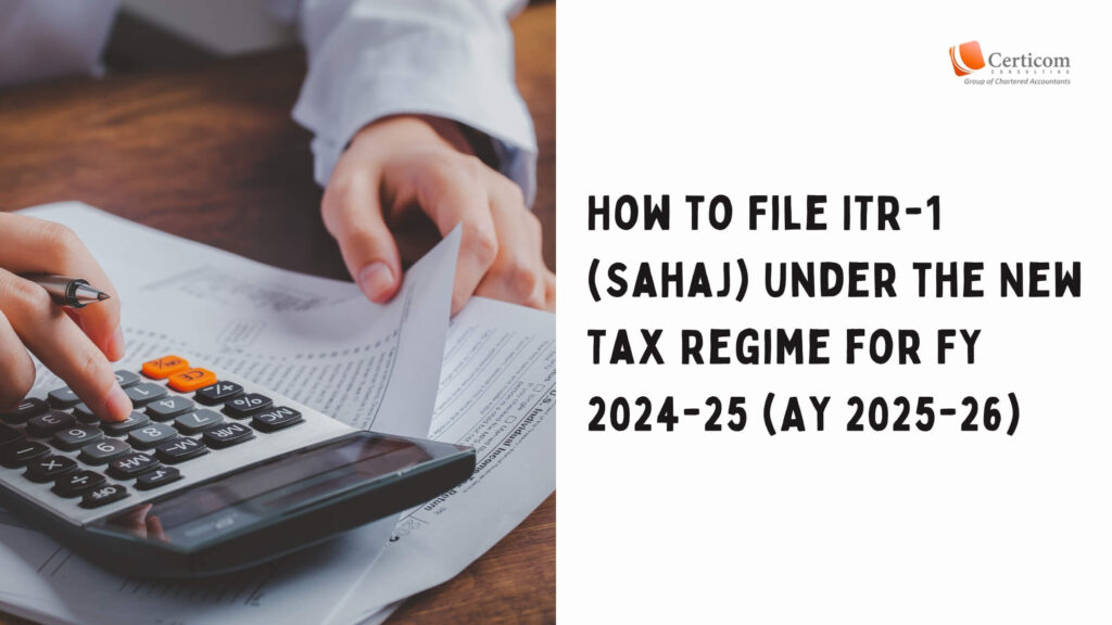 How to File ITR-1 | New Tax Regime | FY 2024-25 | AY 2025-26